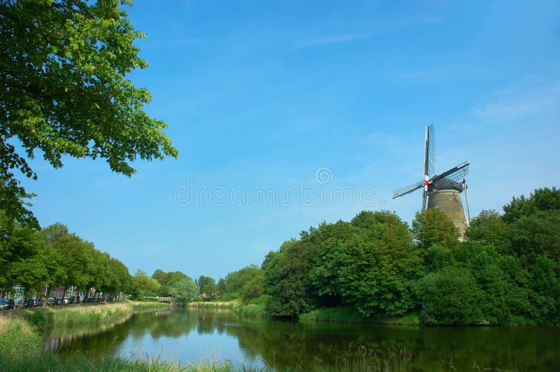 Picturesque Scene, Old Windmill. Stock Photo - Image of heritage ...