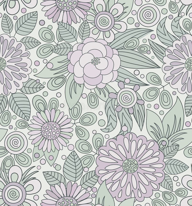 Picturesque Seamless Pattern in Soft Colors Stock Vector - Illustration ...