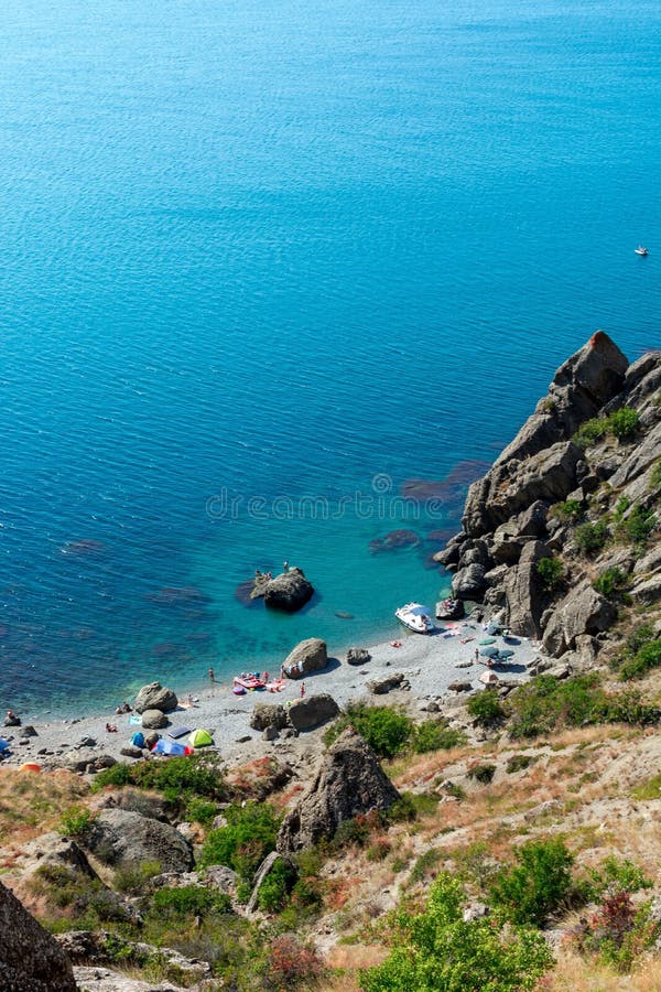 Picturesque steep beach 7 stock image. Image of nature - 153911753