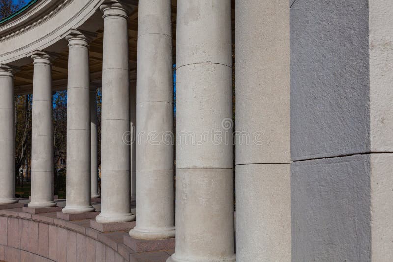 Picturesque Stone Colonnade of an Old Mansion Stock Image - Image of ...