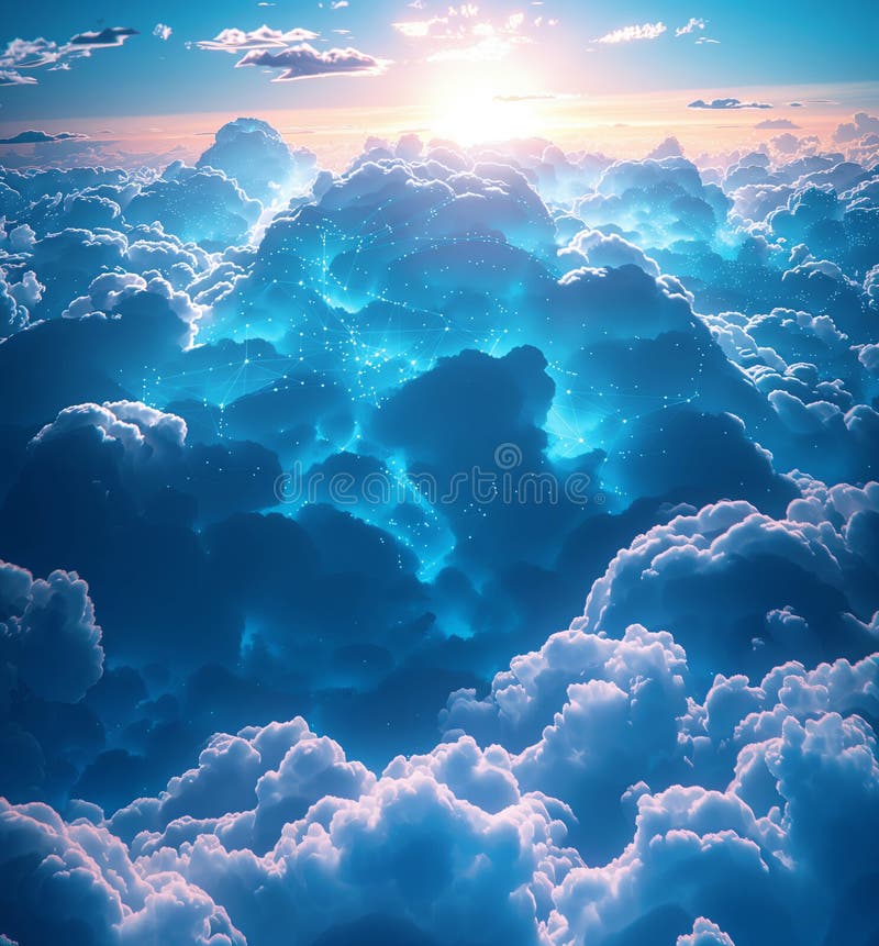 Picturesque Sunset Cloudscape Over Clouds, Shot with Millions of ...