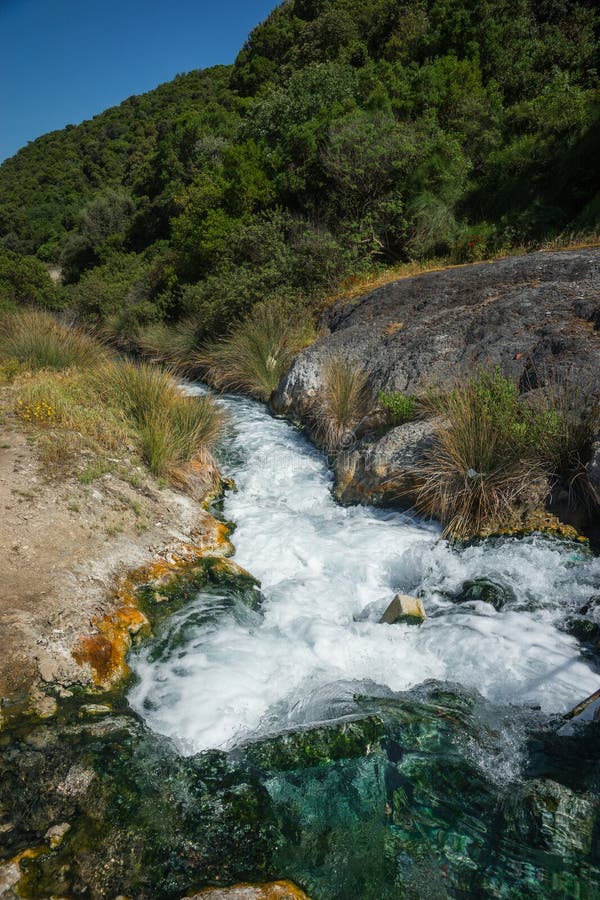 Picturesque Thermal Springs in Thermopiles, Greece Stock Photo - Image ...
