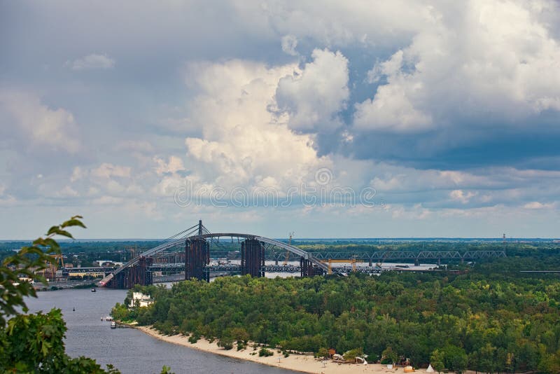 Picturesque view of Kiev stock photo. Image of panorama - 98755838