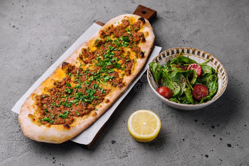 Pide is a Turkish Flatbread Stuffed with Minced Lamb and Beef Stock ...