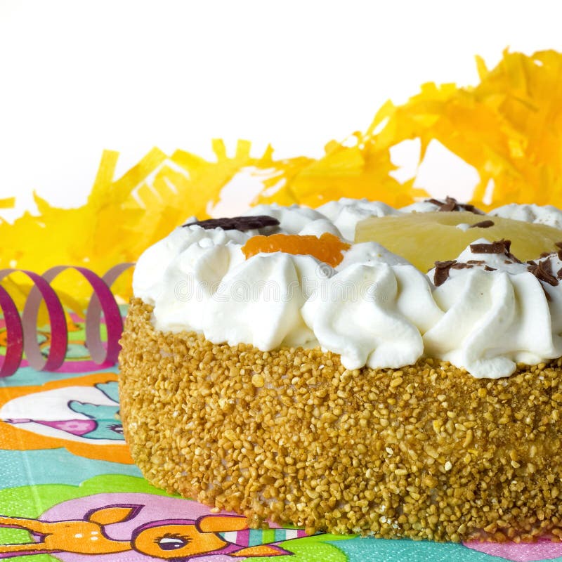 Birthday cake stock image. Image of flame, celebration - 1700771