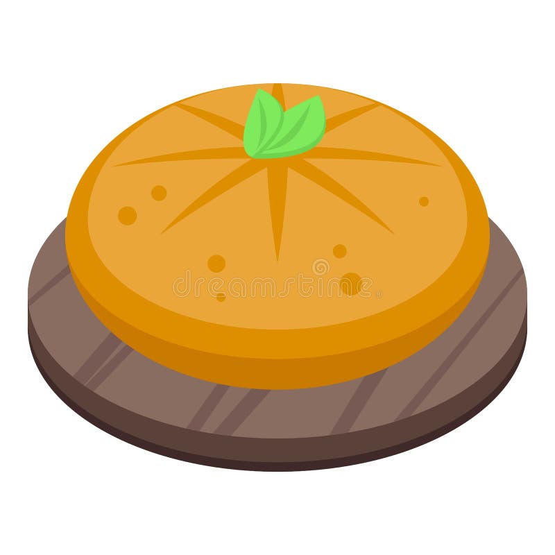 Pie Cake Icon Isometric Vector. Food Travel Stock Vector - Illustration ...