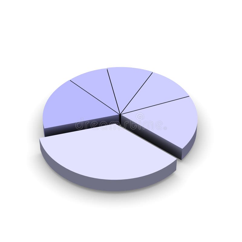 Pie chart 3d stock illustration. Illustration of graphic - 6801261