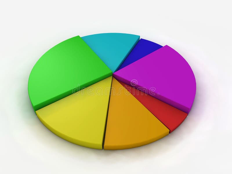 Pie chart 3D stock illustration. Illustration of banking - 8241097