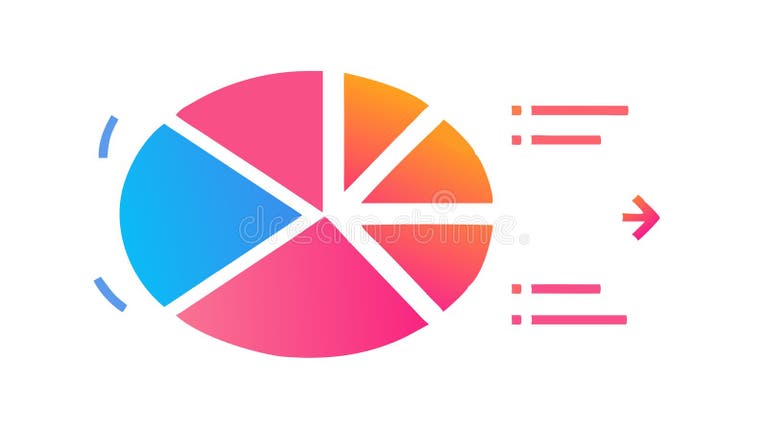 Pie Chart Analysis Icon, Data Statistics Business, Vector Design ...