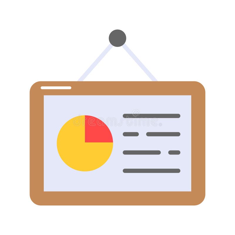 Pie Chart on Board Showing Concept Icon of Presentation Board, Easy To ...