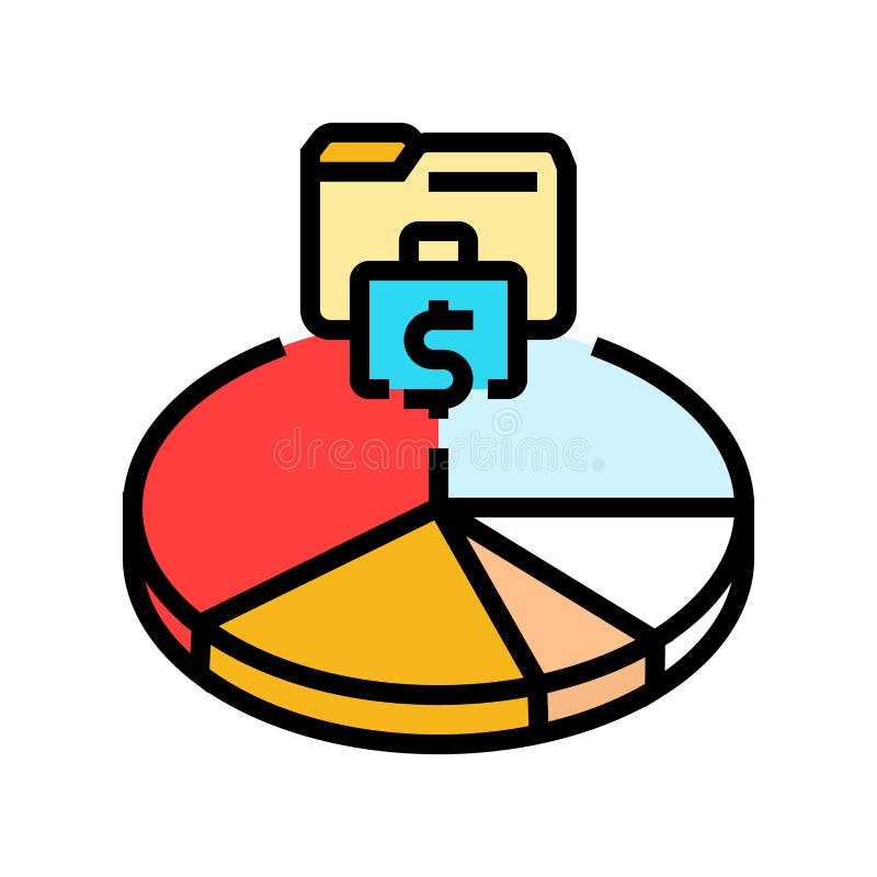 Pie Chart Budget Planning Color Icon Vector Illustration Stock ...
