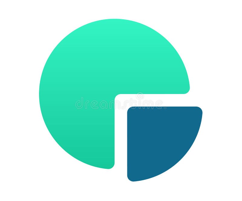 Pie Chart Budget Report Single Isolated Icon with Gradient Style Stock Illustration ...