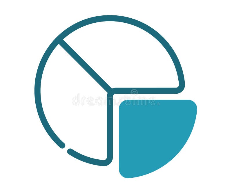 Pie Chart Budget Report Single Isolated Icon with Solid Line Style ...