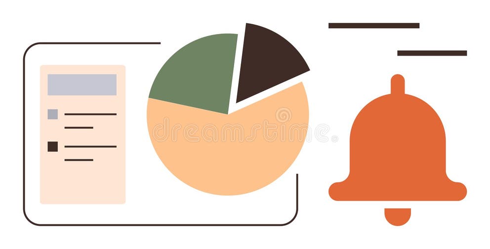 Data Dashboard with Pie Chart and Notification Bell for Analytics and ...