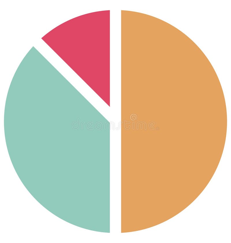 Pie Chart Color Isolated Vector Icon that Can Be Easily Modified or ...