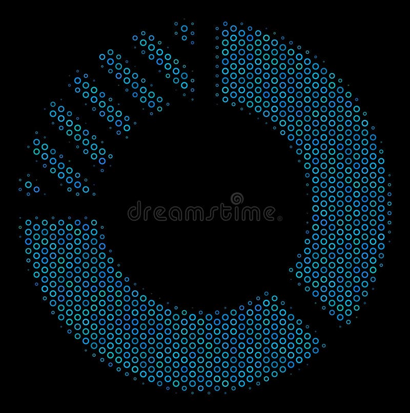 Pie Chart Composition Icon of Halftone Bubbles Stock Vector ...