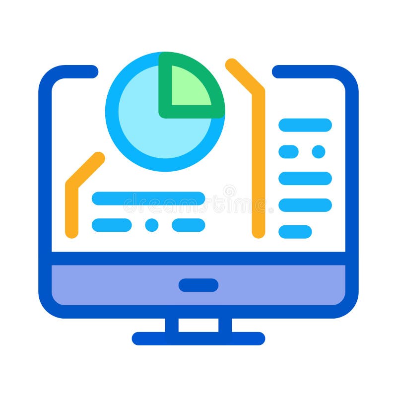 Computer Chart of Money Up Growth Icon Vector Outline Illustration ...