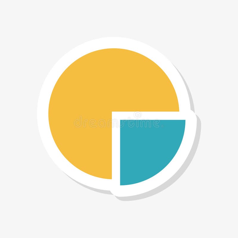 Pie chart concept sticker stock vector. Illustration of chart - 130053836