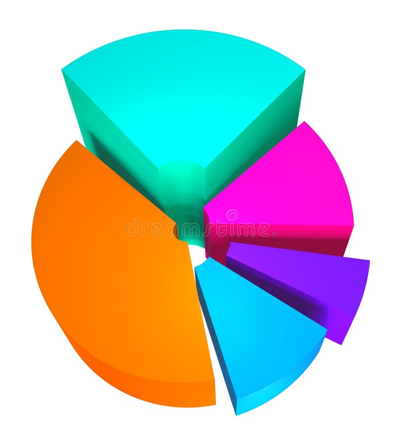 Pie Chart 3d Icon Transparent Illustration Stock Image - Illustration ...