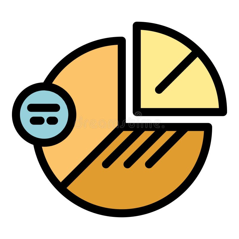 Pie Chart Data Icon Vector Flat Stock Vector - Illustration of thin ...