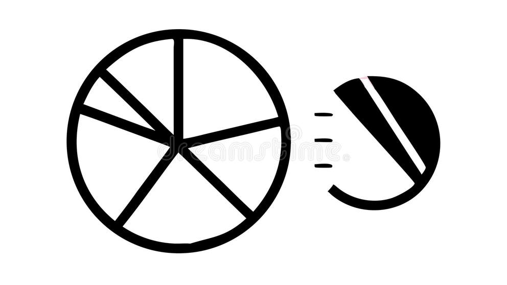 Pie Chart Data Slice Segment Analysis Icon, Vector Design Generative AI ...