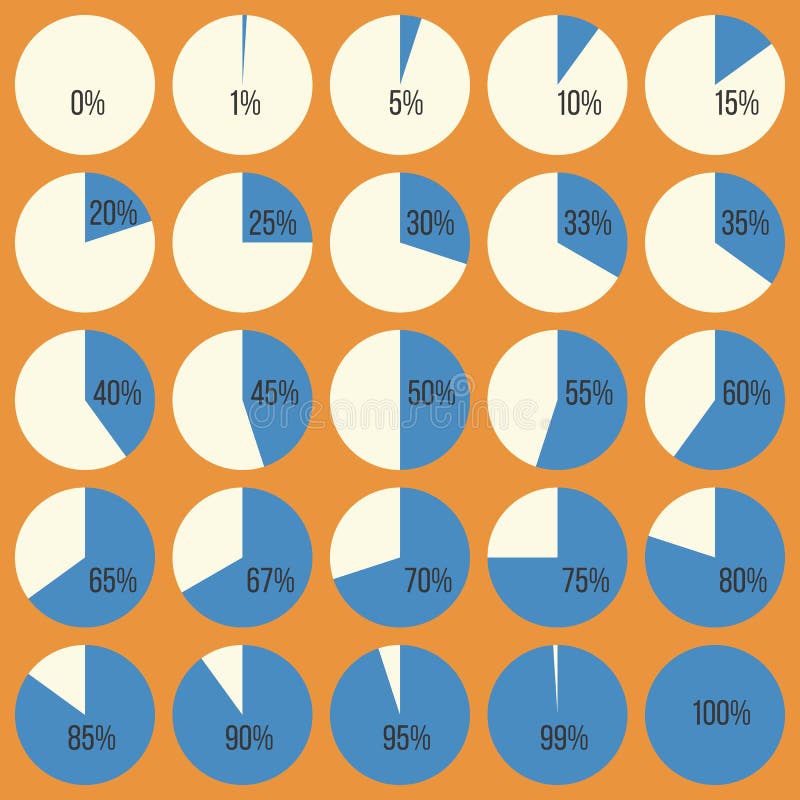Pie Chart Diagram in Percentage for Using in Info Graphic Stock Vector ...