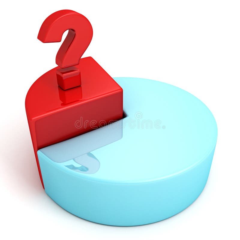 Pie Chart Diagram and Red Question Mark Stock Illustration ...