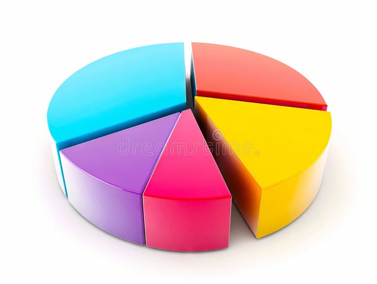A Pie Chart with Different Colors on it Stock Photo - Image of chart ...