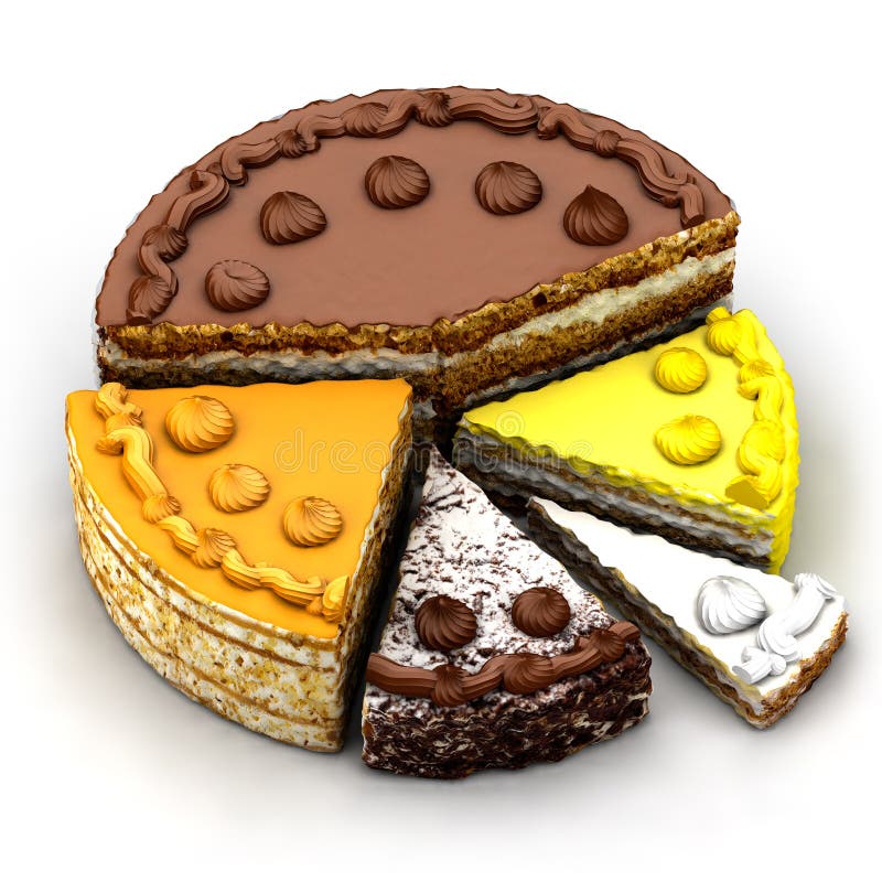 Pie Chart of the Different Piece of Pie Stock Illustration ... Pie Chart of the Different Piece of Pie Stock Illustration ...