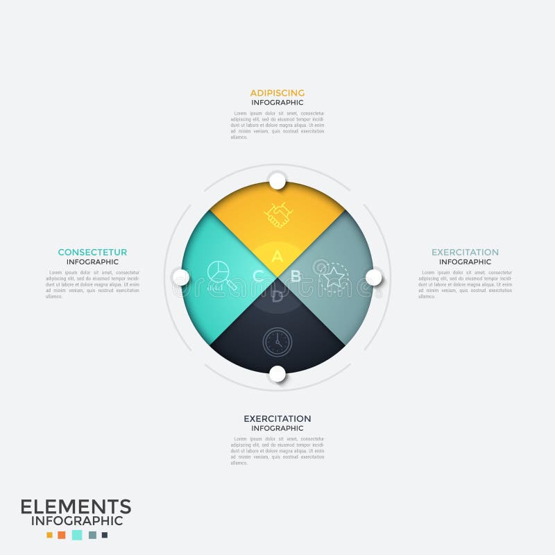 Pie Chart Four Equal Parts Stock Illustrations – 47 Pie Chart Four ...