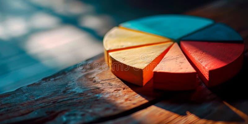 Pie Chart Divided into Slices To Represent Different Aspects of ...