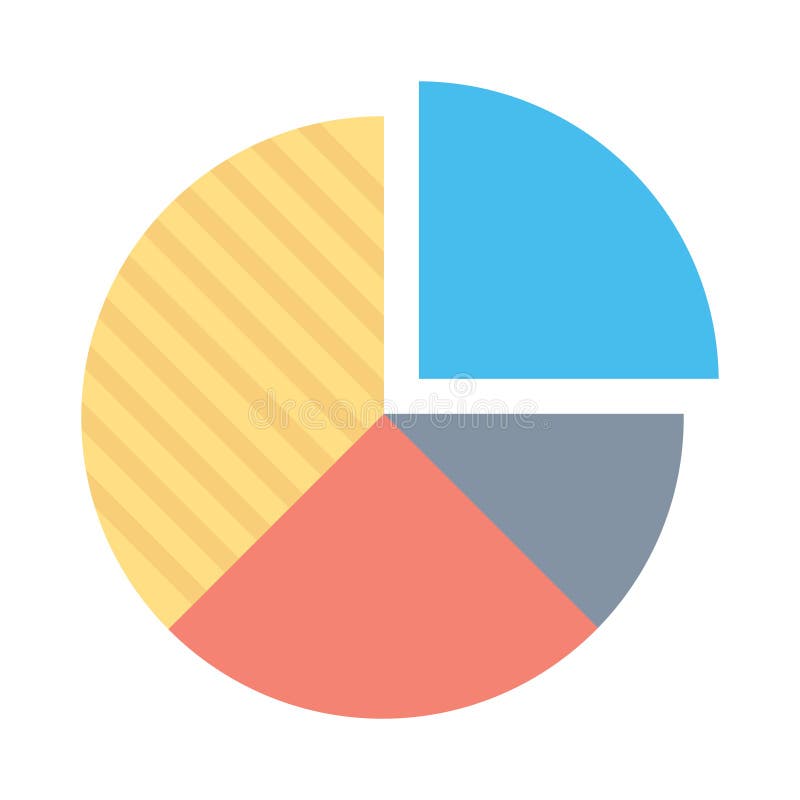 Pie Chart Flat Vector Icon Isolated Graphic .Style in EPS 10 Simple ...