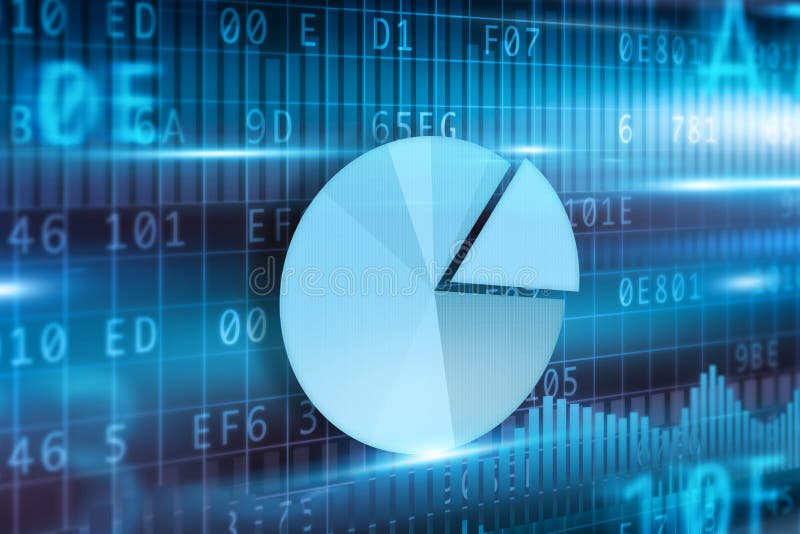 Pie-chart on Futuristic Background Stock Illustration - Illustration of ...