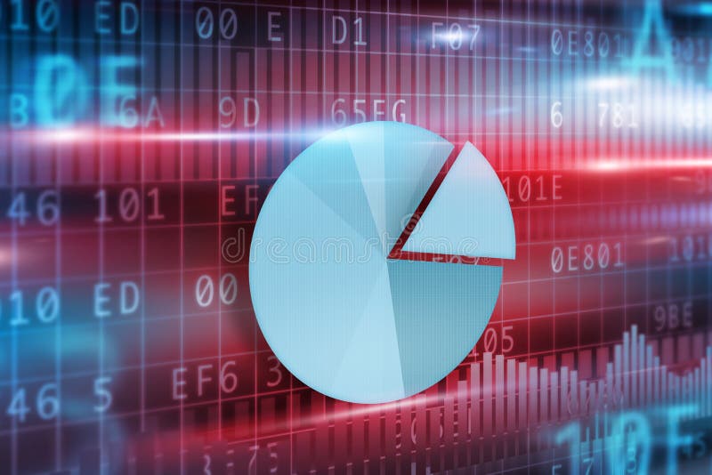 Pie-chart on Futuristic Background Stock Illustration - Illustration of ...