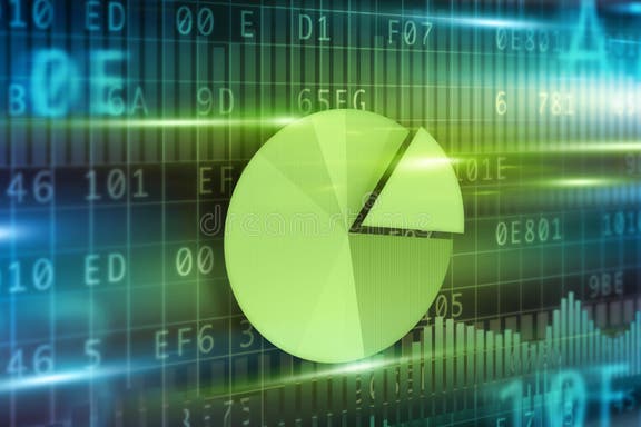 Pie-chart on Futuristic Background Stock Illustration - Illustration of ...