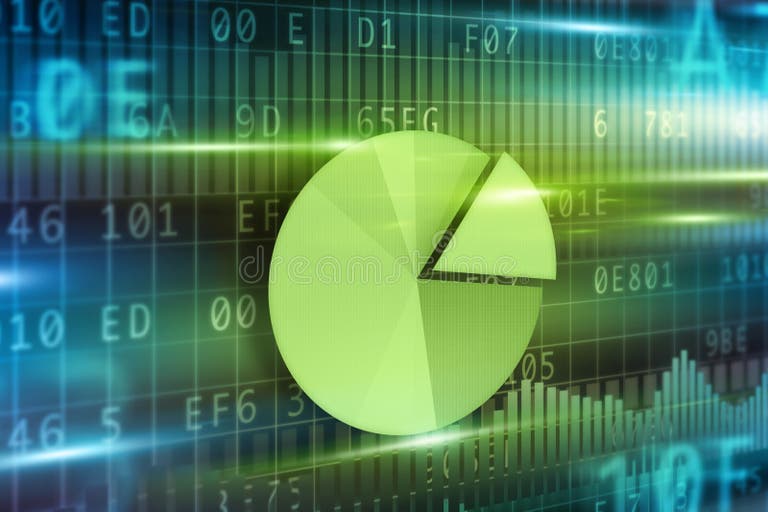 Pie-chart on Futuristic Background Stock Illustration - Illustration of ...
