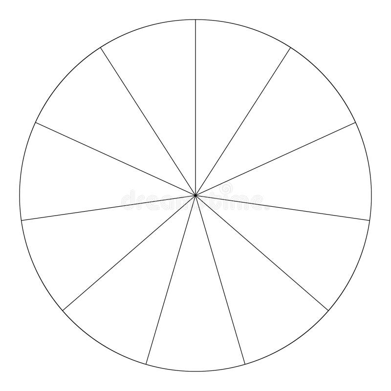 Pie Chart, Pie Graph Circle Circular Diagram from 2 To 65 Sections ...