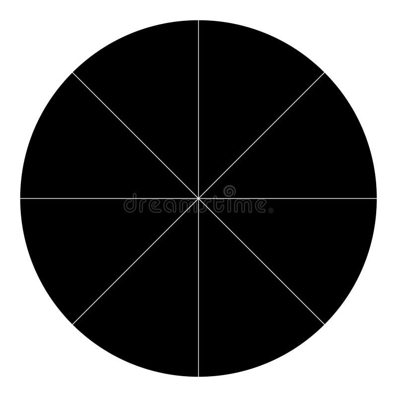 Pie Chart, Pie Graph Circle Circular Diagram from 2 To 65 Sections ...