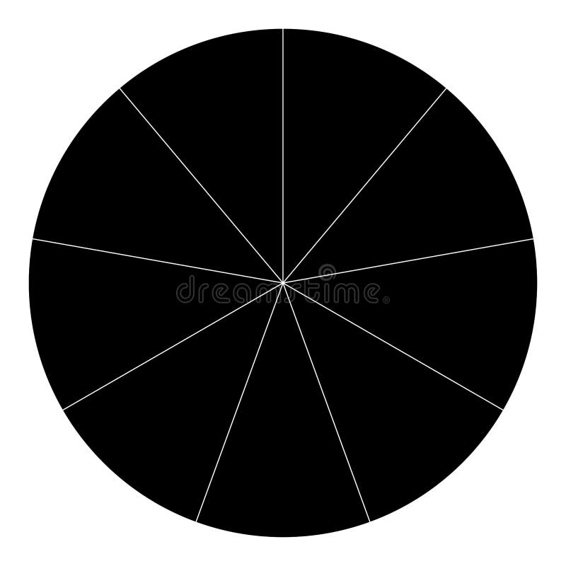 Pie Chart, Pie Graph Circle Circular Diagram from 2 To 65 Sections ...