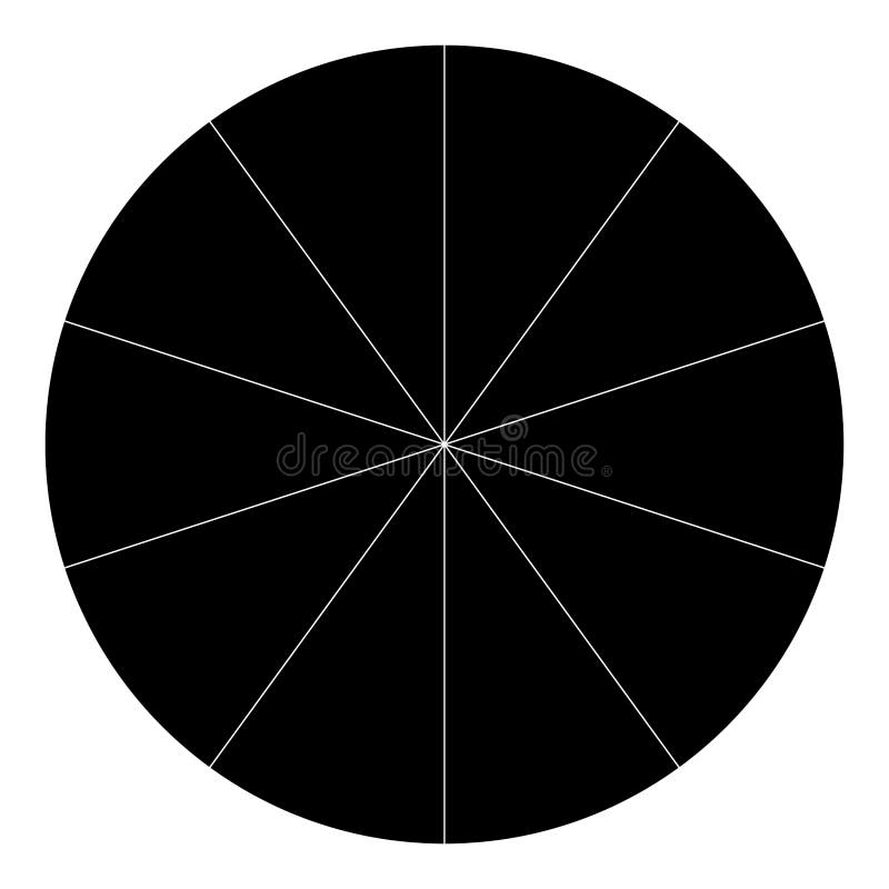 Pie Chart, Pie Graph Circle Circular Diagram from 2 To 65 Sections ...