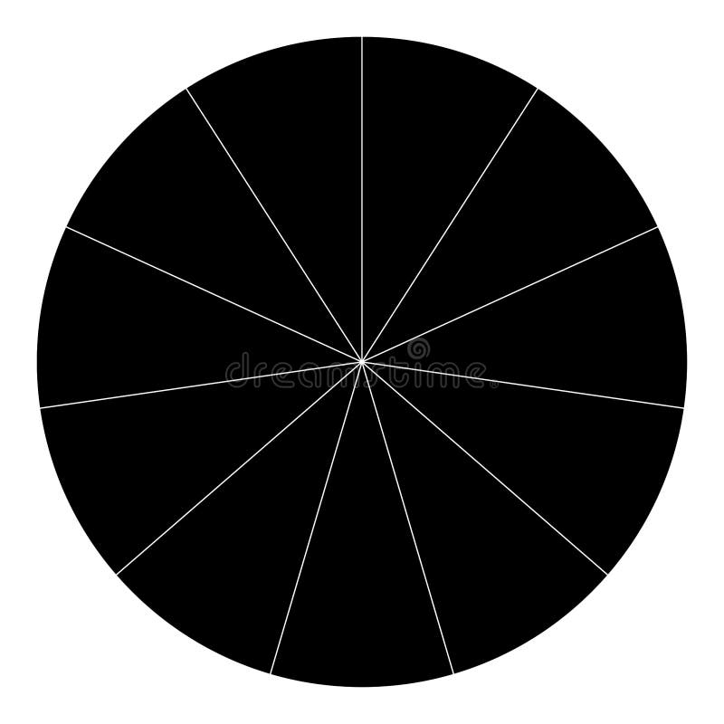 Pie Chart, Pie Graph Circle Circular Diagram from 2 To 65 Sections ...