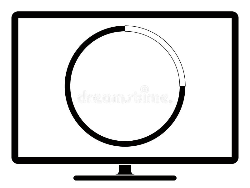 Pie Chart Graph on a Computer Screen Stock Vector - Illustration of ...