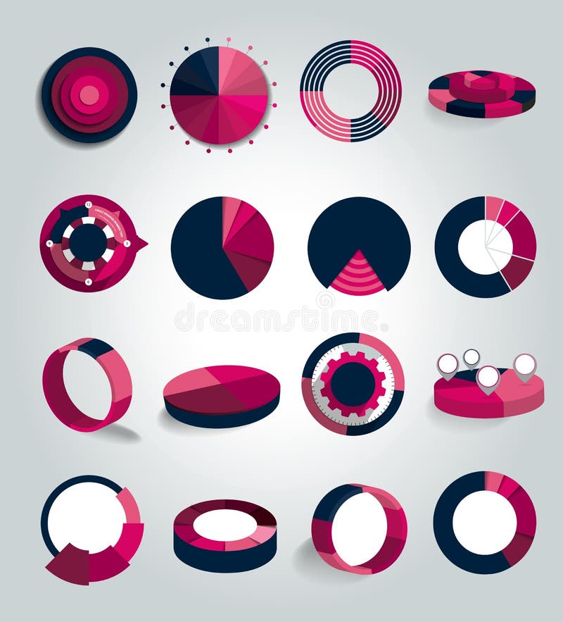Pie Chart, Graph Design. Simply Color Editable. Infographics Elements ...