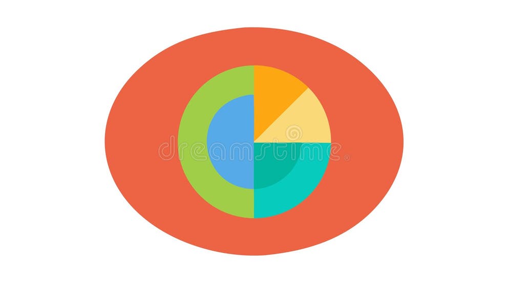 Pie Chart Graphic Icon for Data and Statistics, Vector Design Generative AI Stock Vector ...