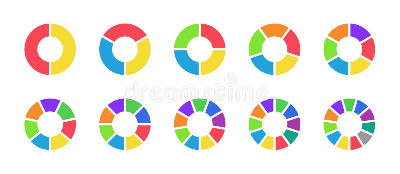 Pie Chart. Graphic Icon of Wheel for Cycle Process. Piece of Pie Chart ...
