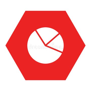 Pie chart and hexagon stock vector. Illustration of hexagonal - 169281859