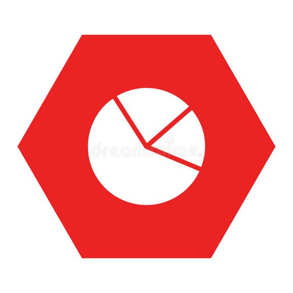 Pie chart and hexagon stock vector. Illustration of hexagonal - 169281859