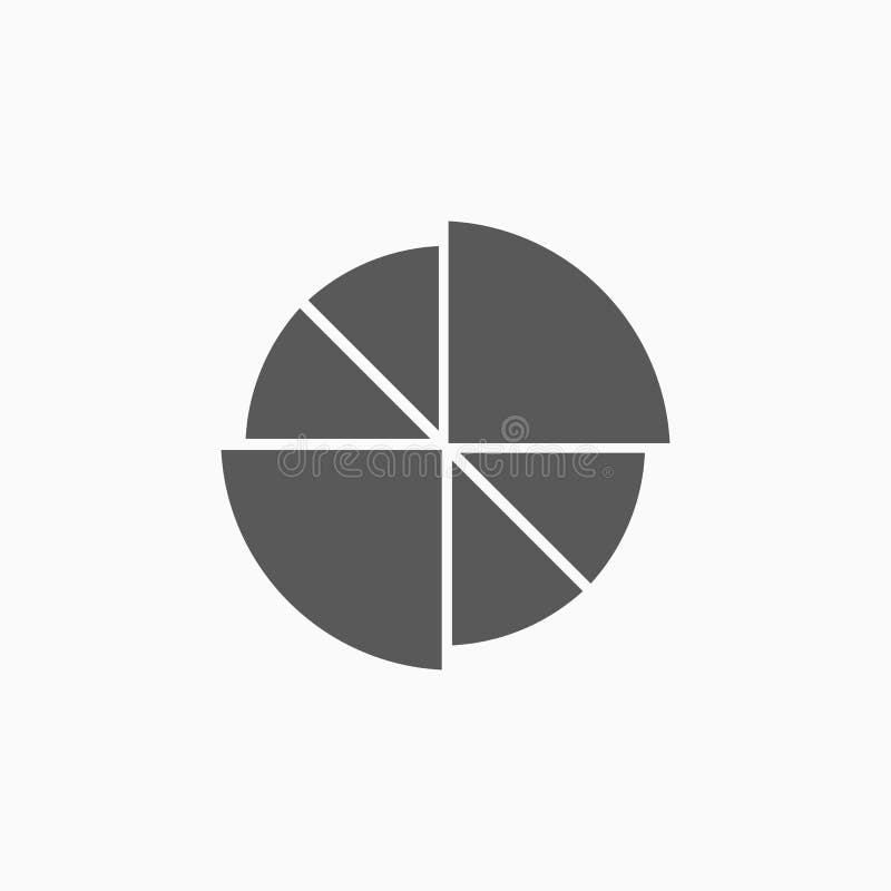 Pie Chart Icon, Graph, Math, Statistic Stock Vector - Illustration of ...