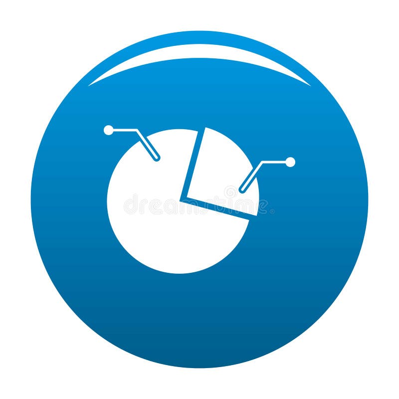 Pie chart icon blue stock illustration. Illustration of finance - 123195455