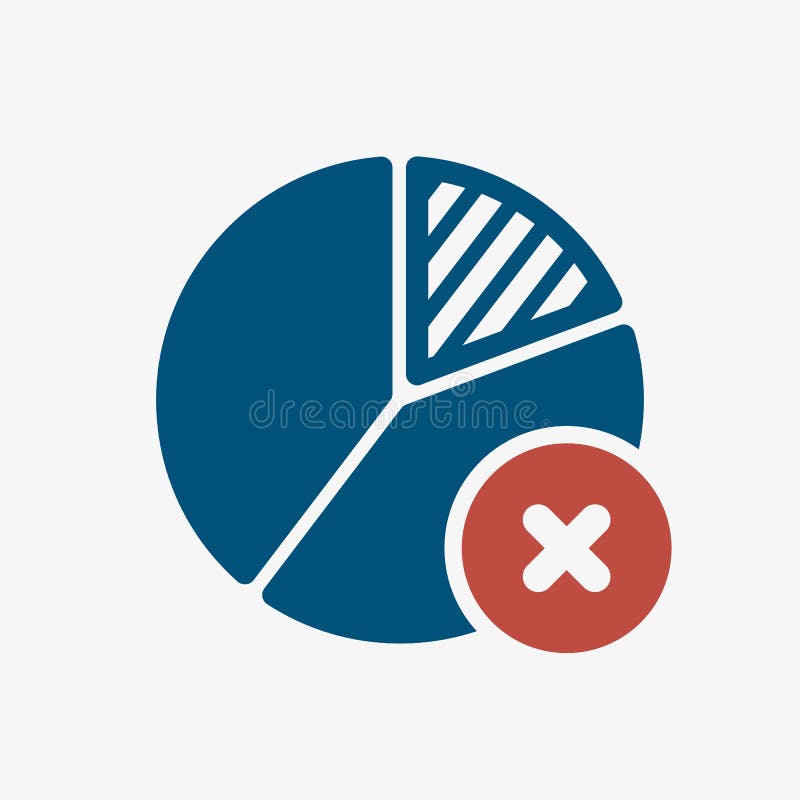 Pie Chart Icon, Business Icon with Cancel Sign. Pie Chart Icon and ...